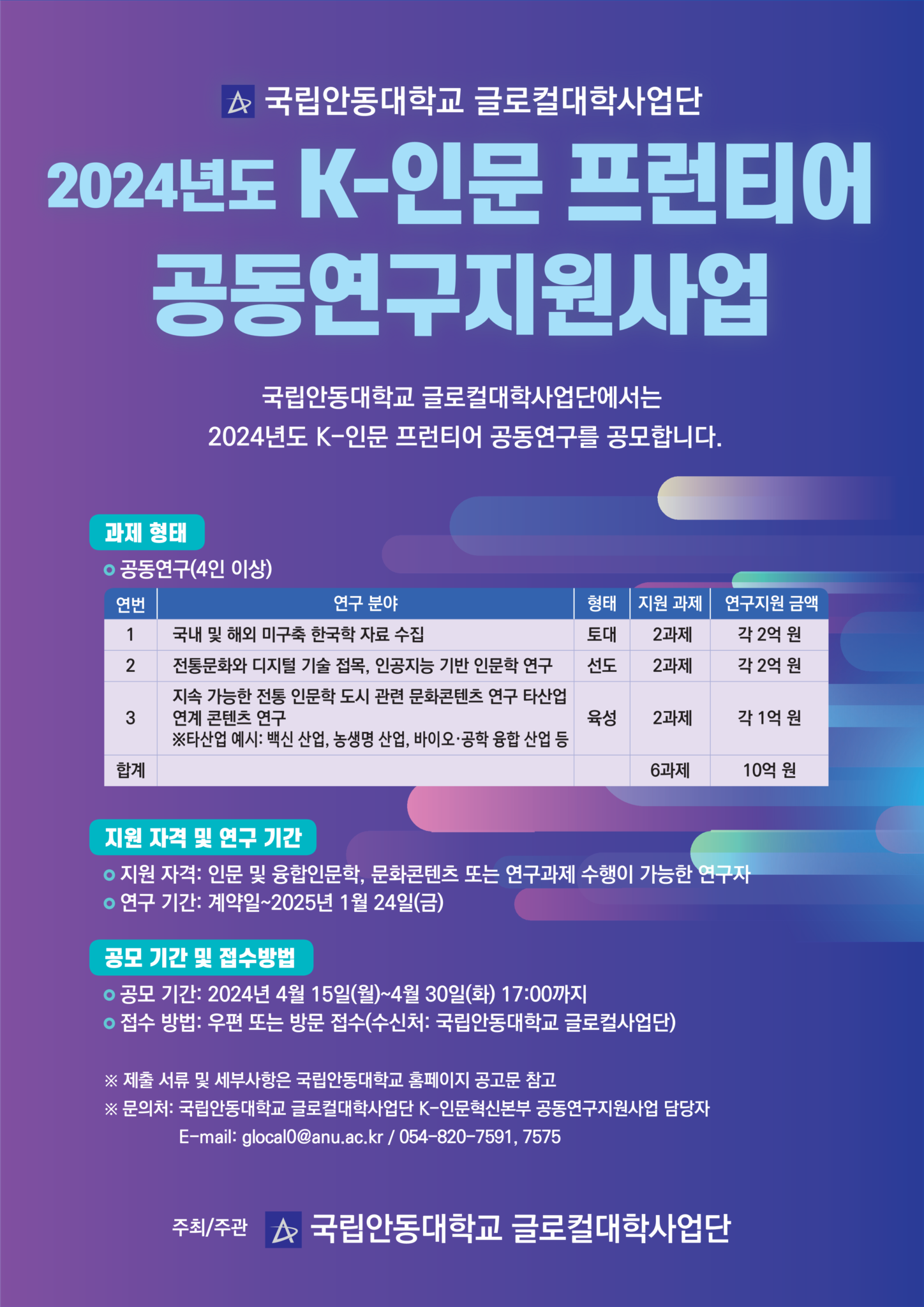 [글로컬대학사업] 2024 K-인문 프런티어 공동연구 지원사업 공모 – KADH / 한국디지털인문학협의회